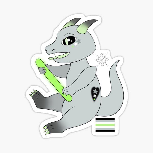 "Kobold Pride- Agender" Sticker for Sale by beatboxgalrocks | Redbubble