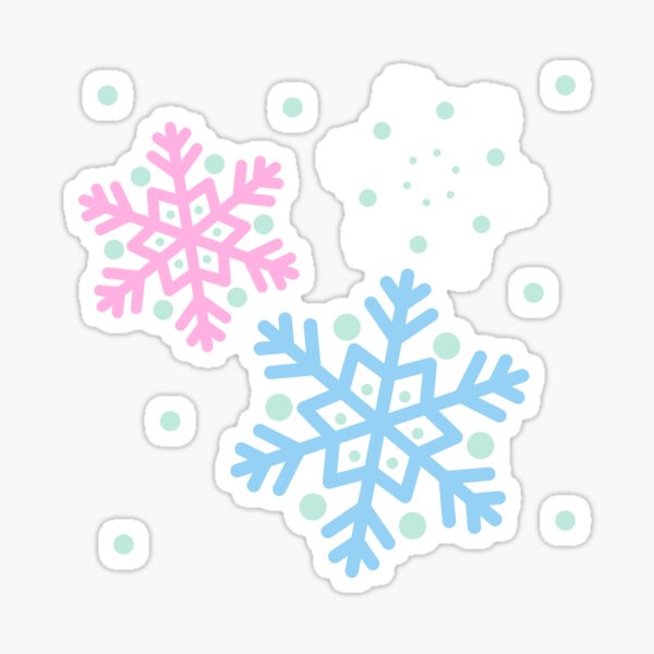 "Trans Snowflakes AOP" Sticker for Sale by VirtualFaries | Redbubble