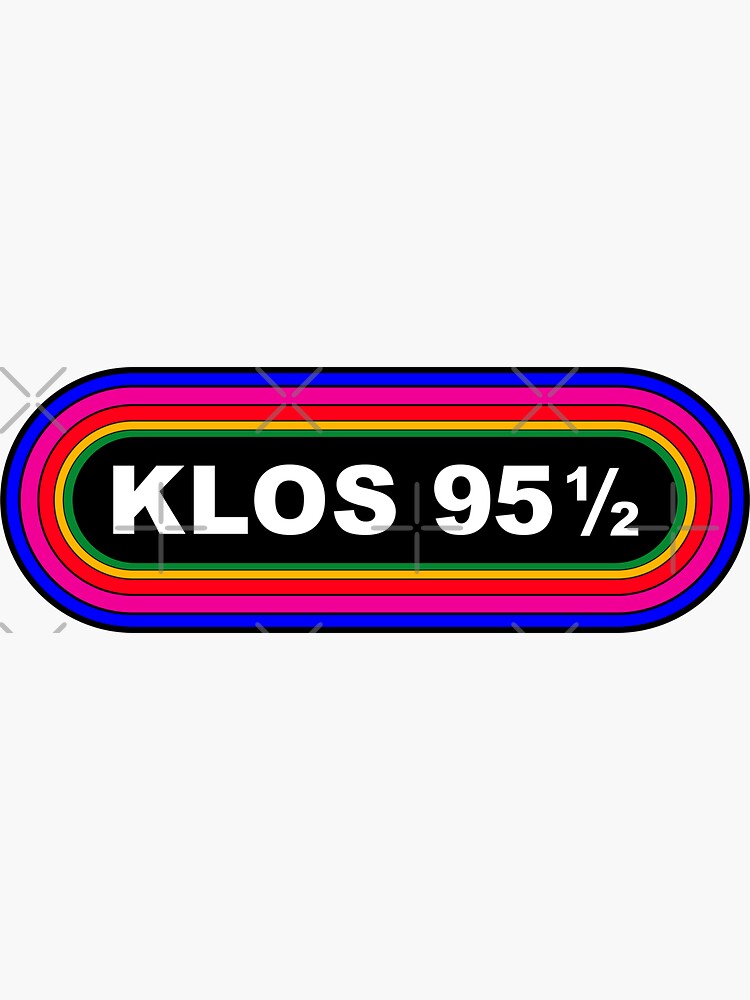 "Klos 95.5 Retro Vintage Stickers" Sticker for Sale by vasebrothers ...
