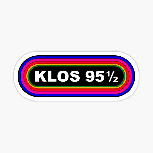 "Klos 95.5 Retro Vintage Stickers" Sticker for Sale by vasebrothers ...