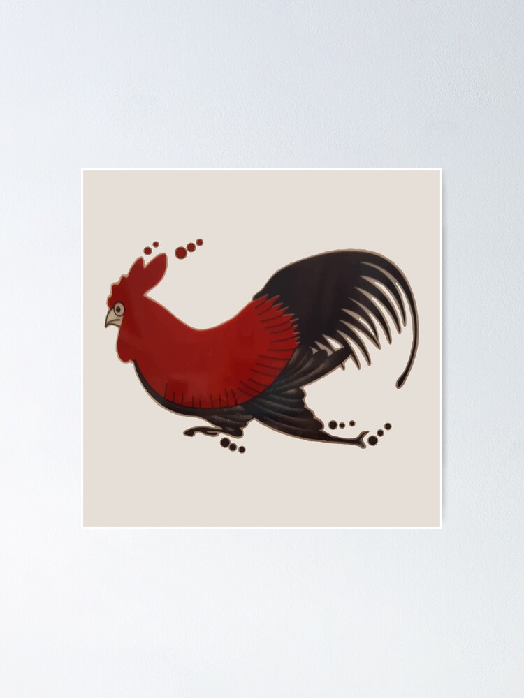 "Running Roosters" Poster by Kerry-Symetria | Redbubble