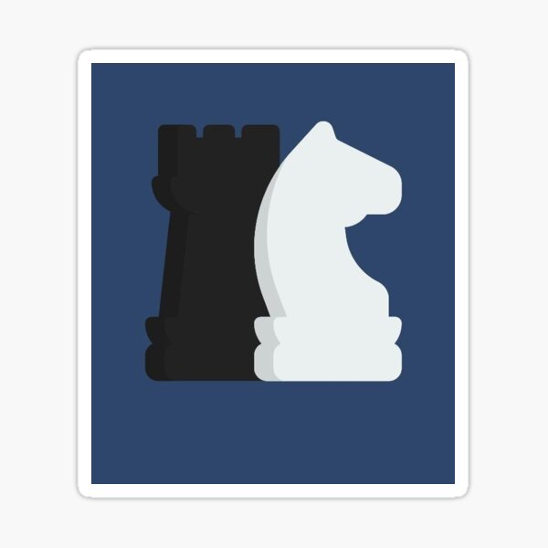 "Chess Sticker ( Knight and Rook)" Sticker for Sale by BabbaShop ...