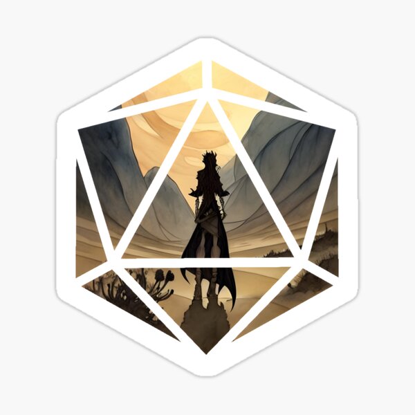 "D20 Desert Adventure" Sticker for Sale by PixaMorph | Redbubble