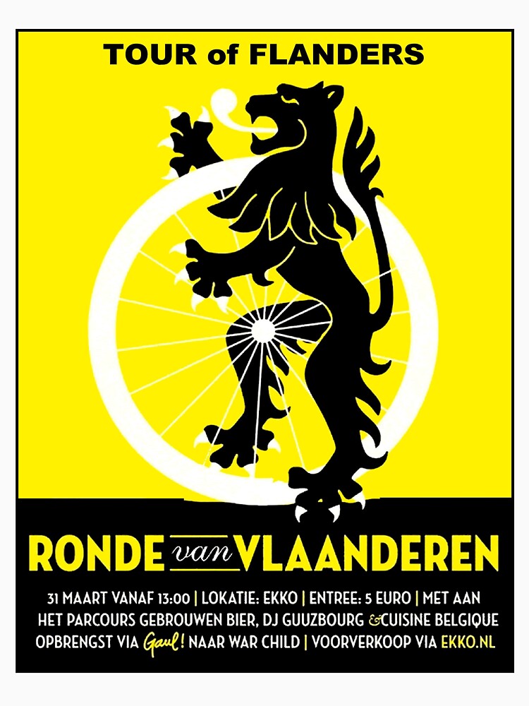 "TOUR of FLANDERS : Vintage Bicycle Racing Advertising Print" T-shirt ...