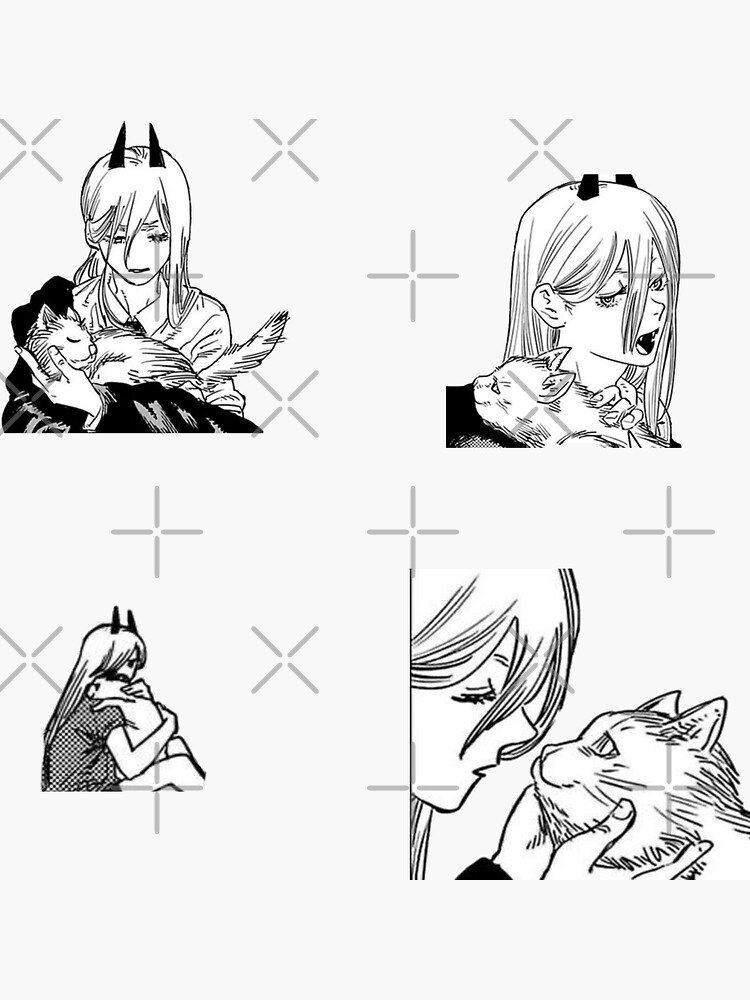 "Power and her Cat - chainsaw man sticker pack" Sticker for Sale by ...