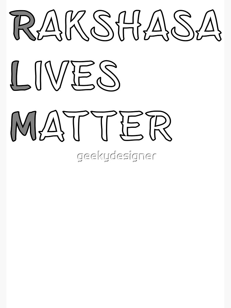 Lámina fotográfica «Rakshasa Lives Matter Meme DND 5e Pathfinder RPG ...