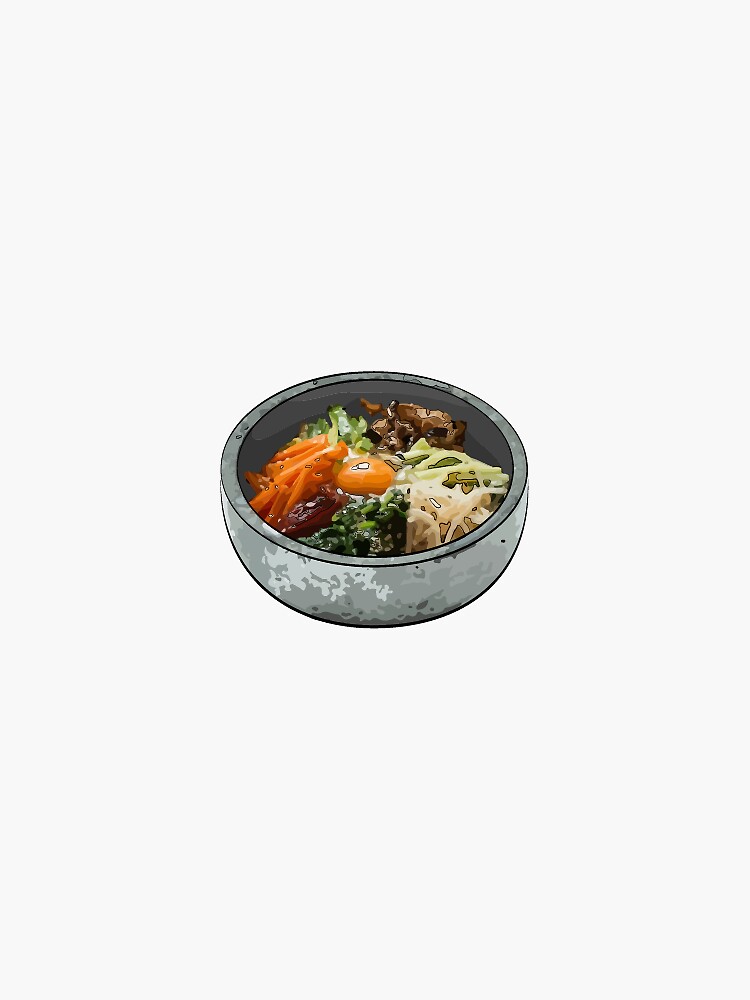 "비빔밥 Bibimbap " Sticker for Sale by Northbears | Redbubble