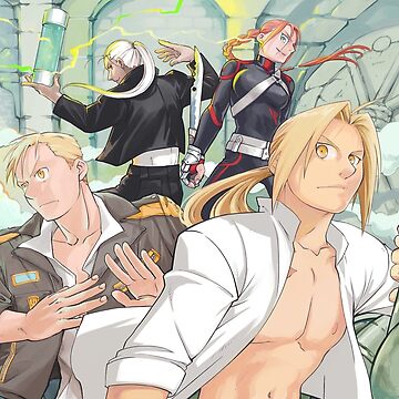 "FMA Doujin Cover Art Manga Anime" Sticker for Sale by doodlingjay ...