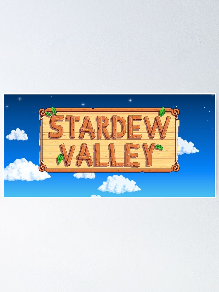 "Stardew Valley Title in sky" Poster for Sale by aiya-pixels | Redbubble