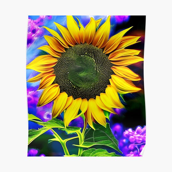 "Beautiful Aesthetic Sunflower" Poster for Sale by CorneliusDesign ...