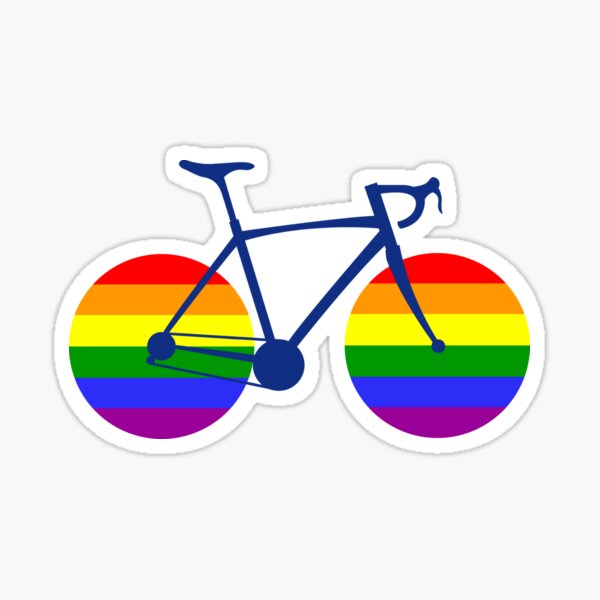 "Ride With Pride Bike" Sticker for Sale by esskay | Redbubble