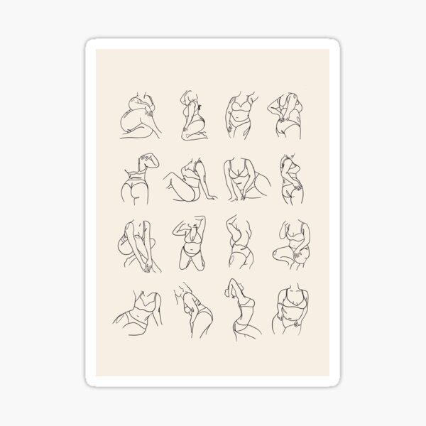 "Women Body" Sticker for Sale by millamix | Redbubble