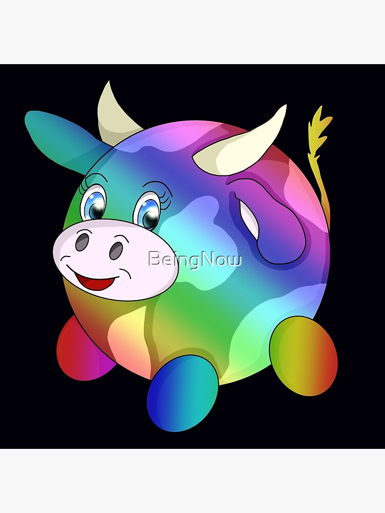 "rainbow pride cow" Poster for Sale by BeingNow | Redbubble