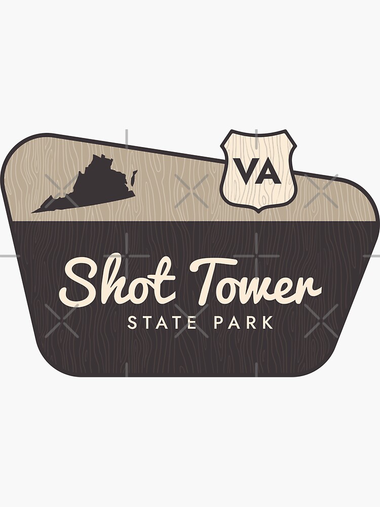 "Shot Tower State Park Virginia Vintage Welcome Sign" Sticker for Sale ...