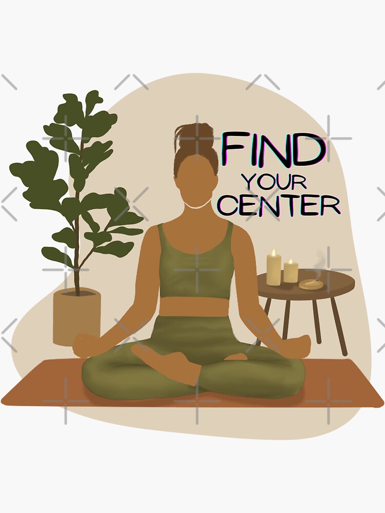 "Find Your Center" Sticker for Sale by EnkiNott | Redbubble