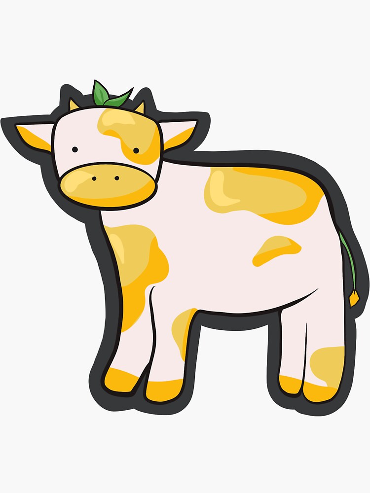 "Lemon Cow" Sticker for Sale by 0ranges0da | Redbubble
