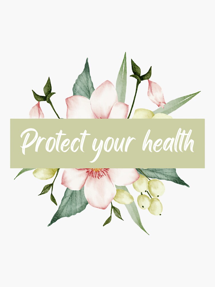 "Protect your health " Sticker for Sale by Aya-salah123 | Redbubble