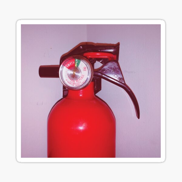 "Fire Extinguisher Print" Sticker for Sale by printplanet | Redbubble
