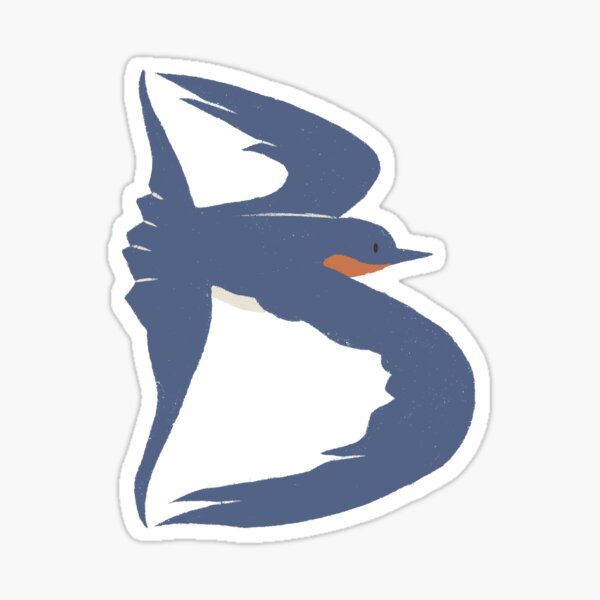 "B is for Barn Swallow" Sticker for Sale by snieork | Redbubble