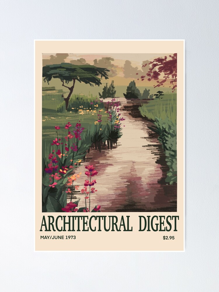 "Inspired in Architectural Digest vintage Cover 1973 May/June " Poster ...