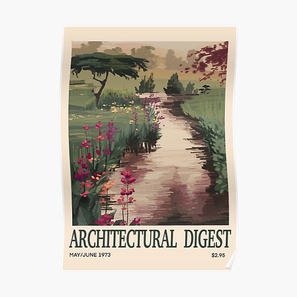 "Inspired in Architectural Digest vintage Cover 1973 May/June " Poster ...