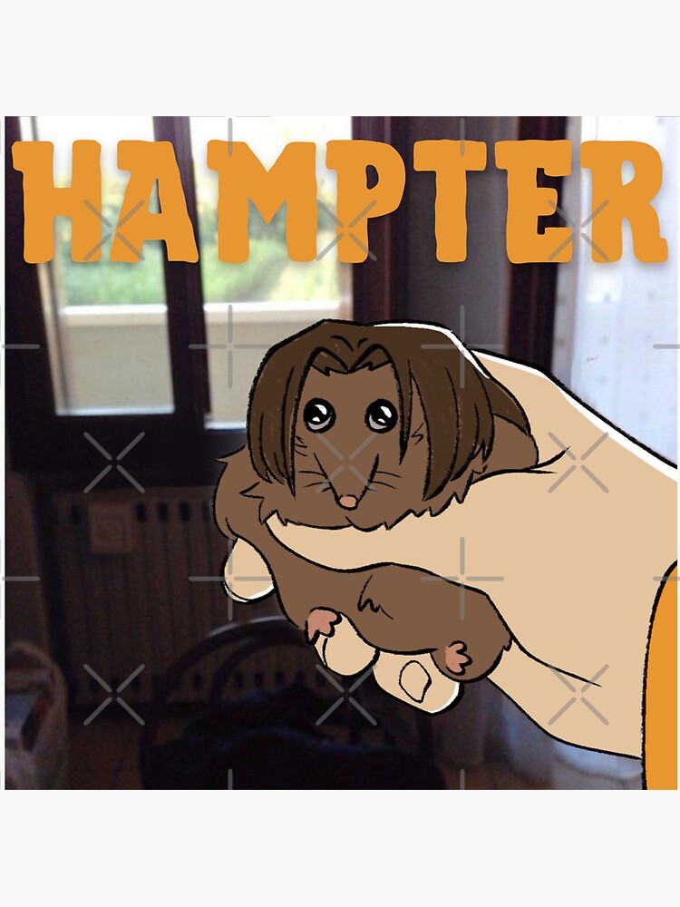 "Funny Hampter Meme Gif Funny Hamster Humor Hampter" Sticker for Sale ...