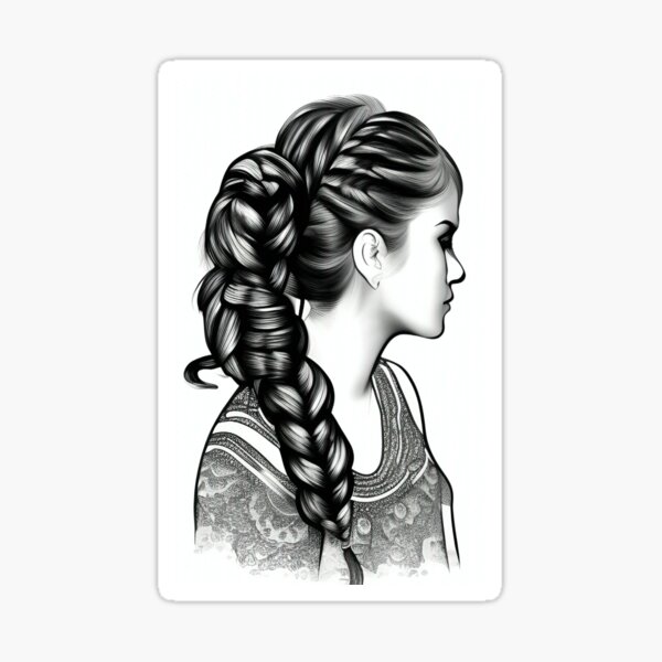 "Nutmeg Braids" Sticker for Sale by AstraLowelle | Redbubble