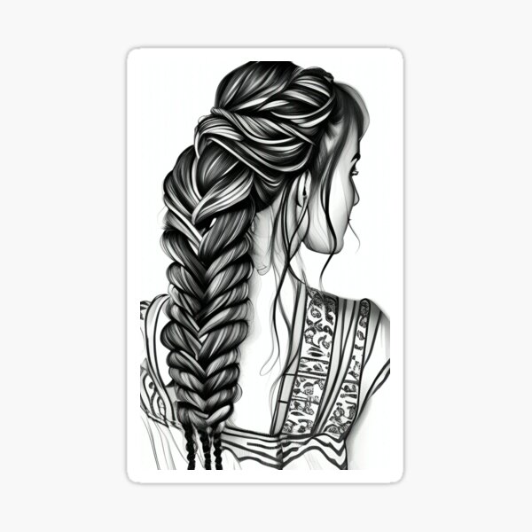 "Walnut Braids" Sticker for Sale by AstraLowelle | Redbubble