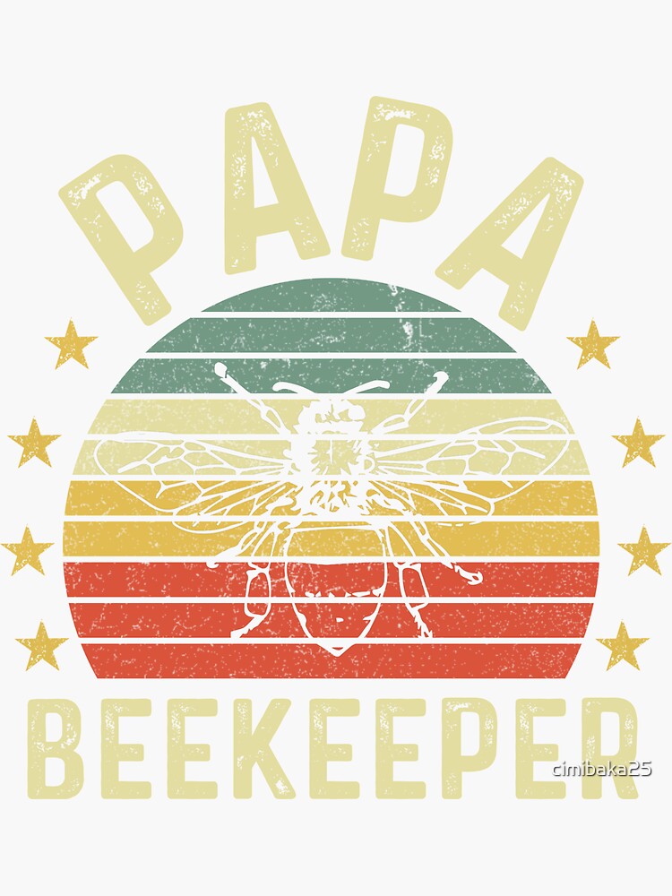 "Papa Beekeeper Bee Dad Beekeeping Apiarist Father" Sticker for Sale by ...
