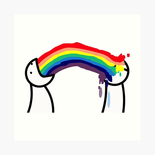 "asdf movie rainbow Items!" Art Print by Rolandurr | Redbubble