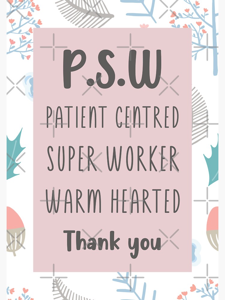 "Thank You PSW " Sticker for Sale by TaraGbear | Redbubble