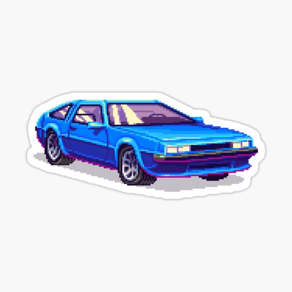 "pixel art car " Sticker for Sale by Ambilart1 | Redbubble