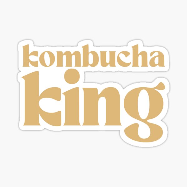 "Kombucha King" Sticker for Sale by glittersushi | Redbubble
