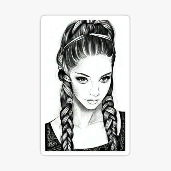 "Vanilla Braids" Sticker for Sale by AstraLowelle | Redbubble