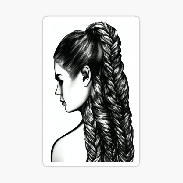 "Espresso Braids" Sticker for Sale by AstraLowelle | Redbubble