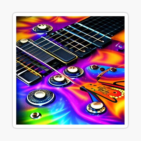 "Guitar" Sticker for Sale by ZvezdanArt | Redbubble