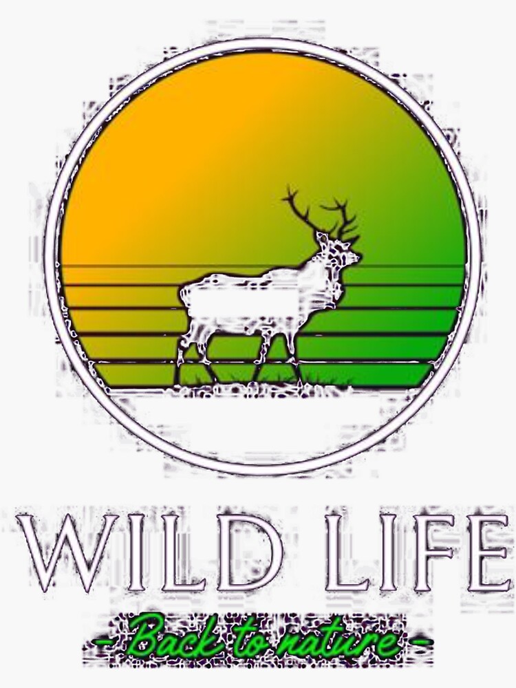 "vintage retro sunset art of zoo" Sticker for Sale by victorshop1 ...