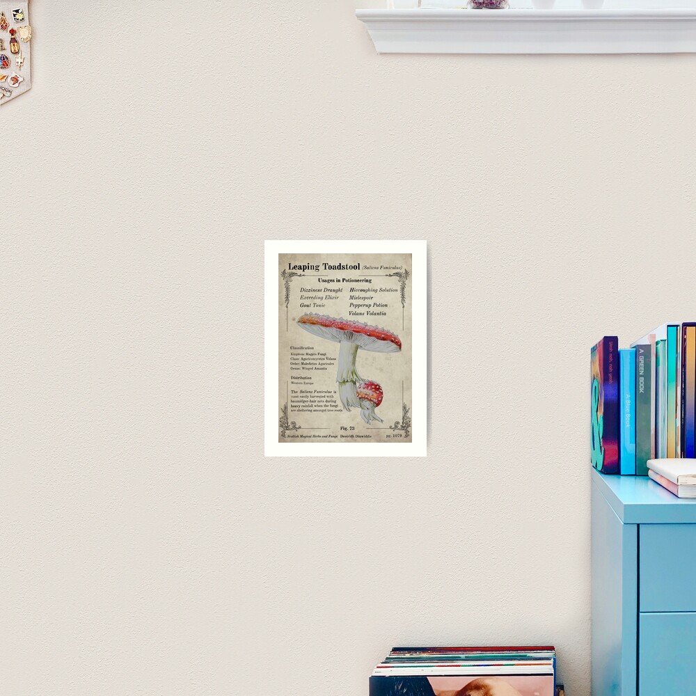 "Leaping Toadstool Herbology Botanical" Poster for Sale by ...
