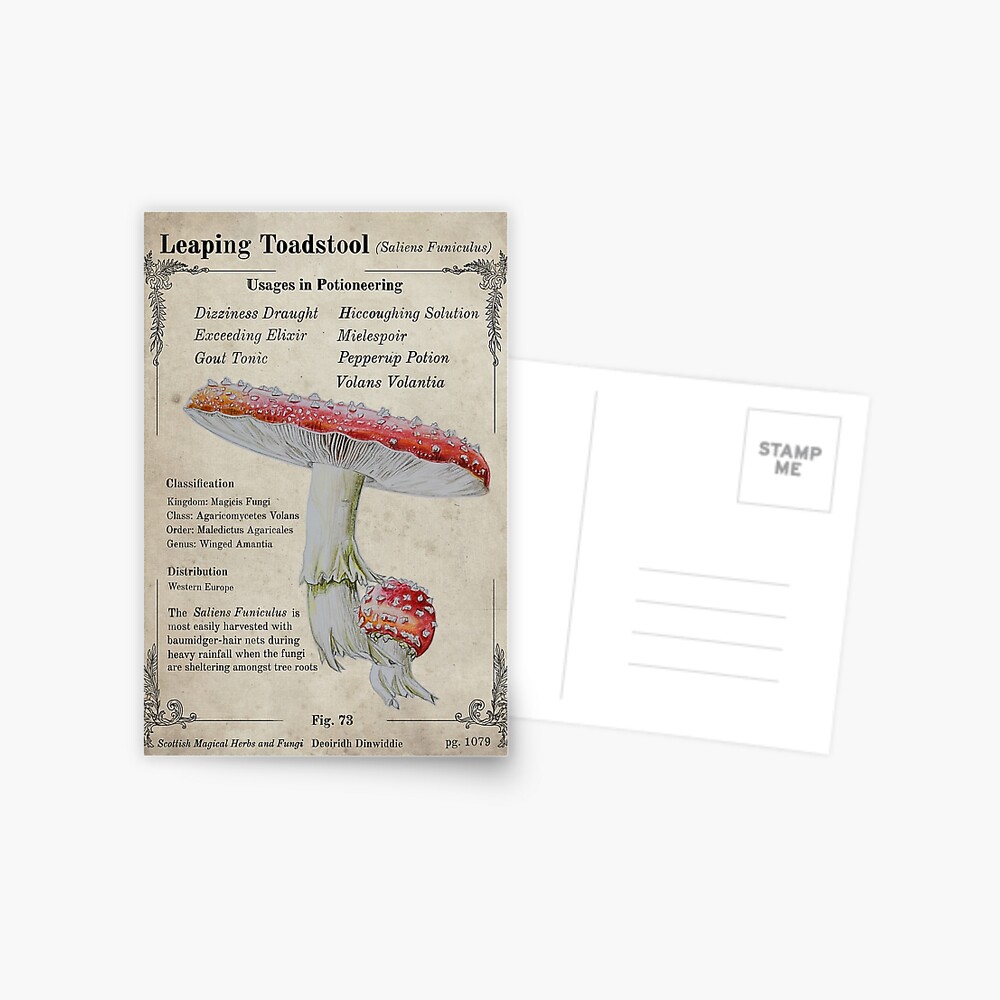 "Leaping Toadstool Herbology Botanical" Poster for Sale by ...