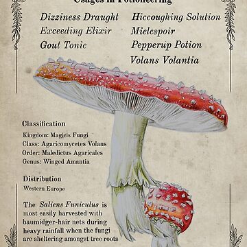 "Leaping Toadstool Herbology Botanical" Poster for Sale by ...