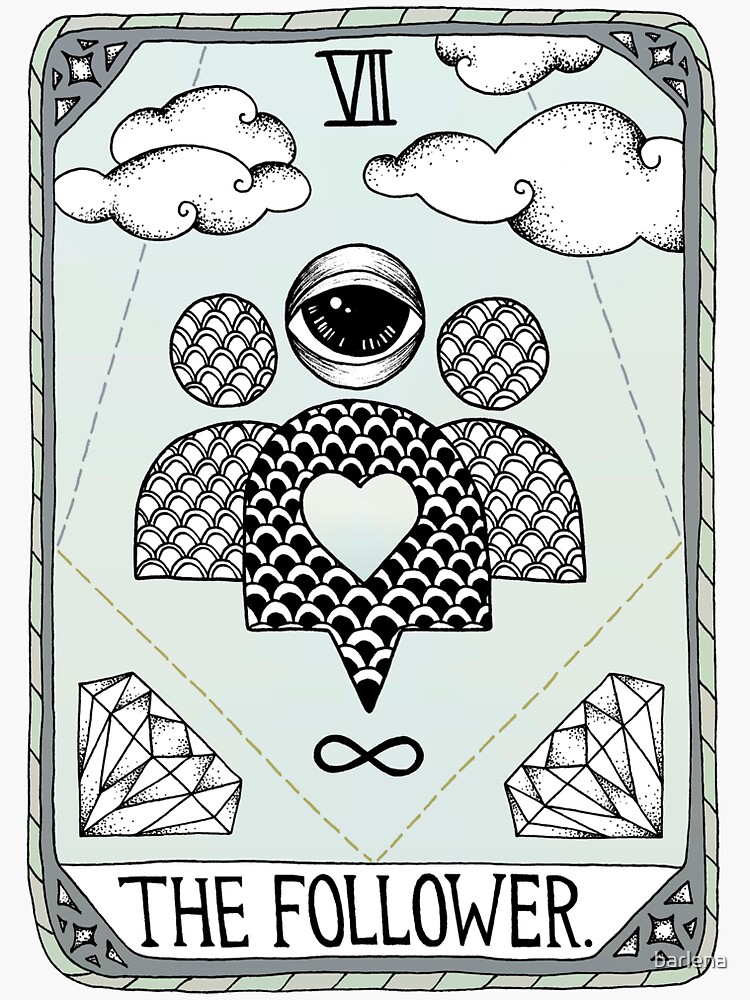 "The Follower" Sticker by barlena | Redbubble