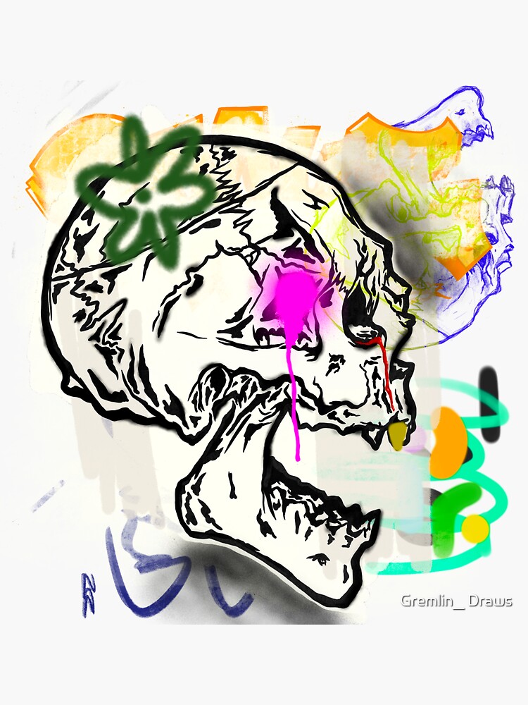 "Dead graff " Sticker for Sale by rochellemalia | Redbubble