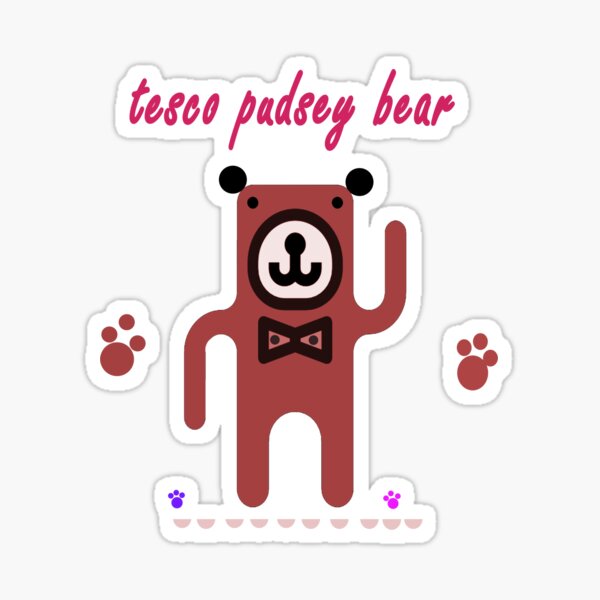 "tesco pudsey bear - boots pudsey bear - children in need " Sticker for ...
