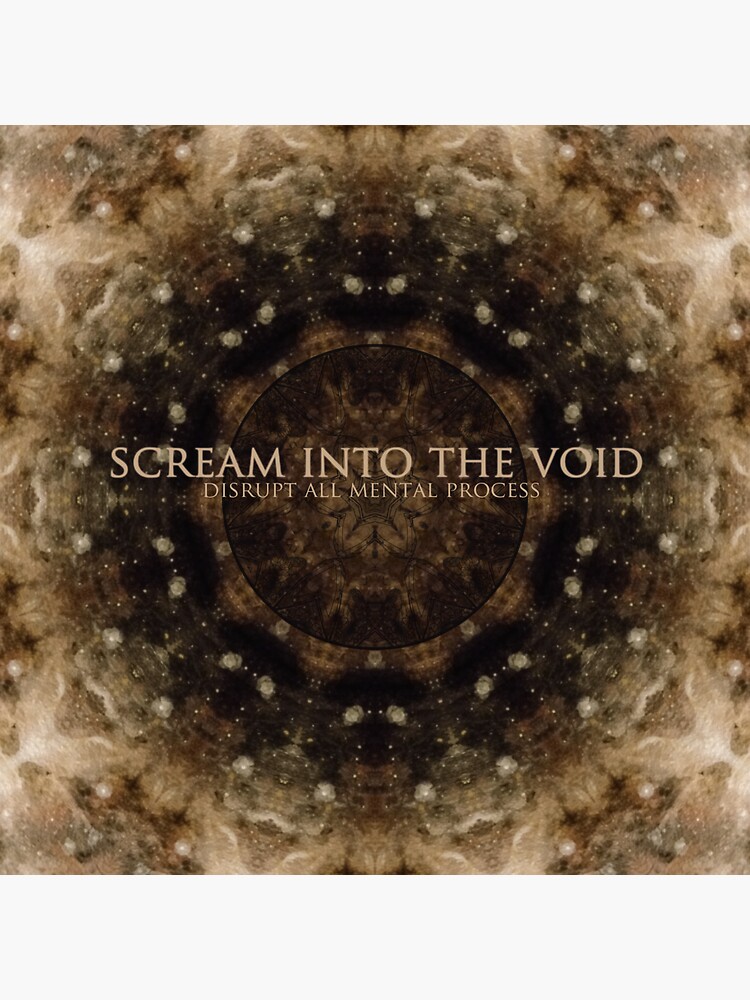 "6943 - Scream Into The Void Soft Sepia Kaleidoscope Design" Sticker for Sale by 44scarab ...
