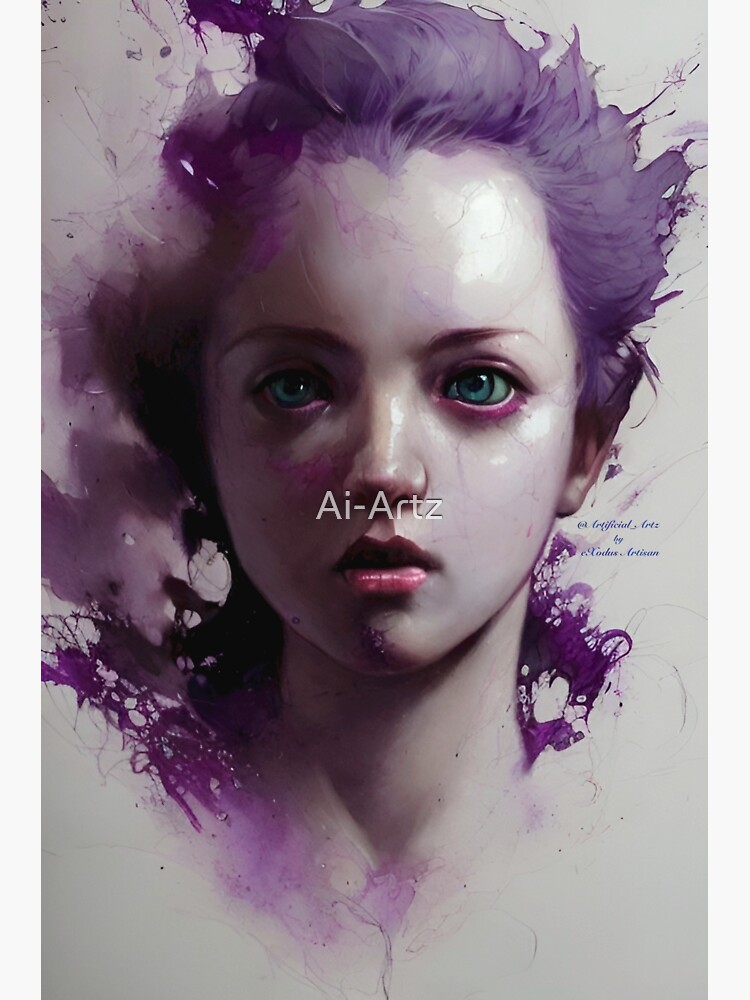 "Purple Polly " Sticker for Sale by Ai-Artz | Redbubble