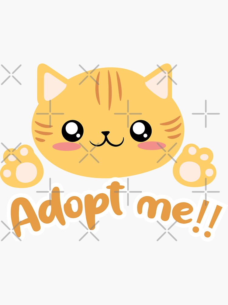 "orange cat adopt me" Sticker for Sale by yessebel | Redbubble