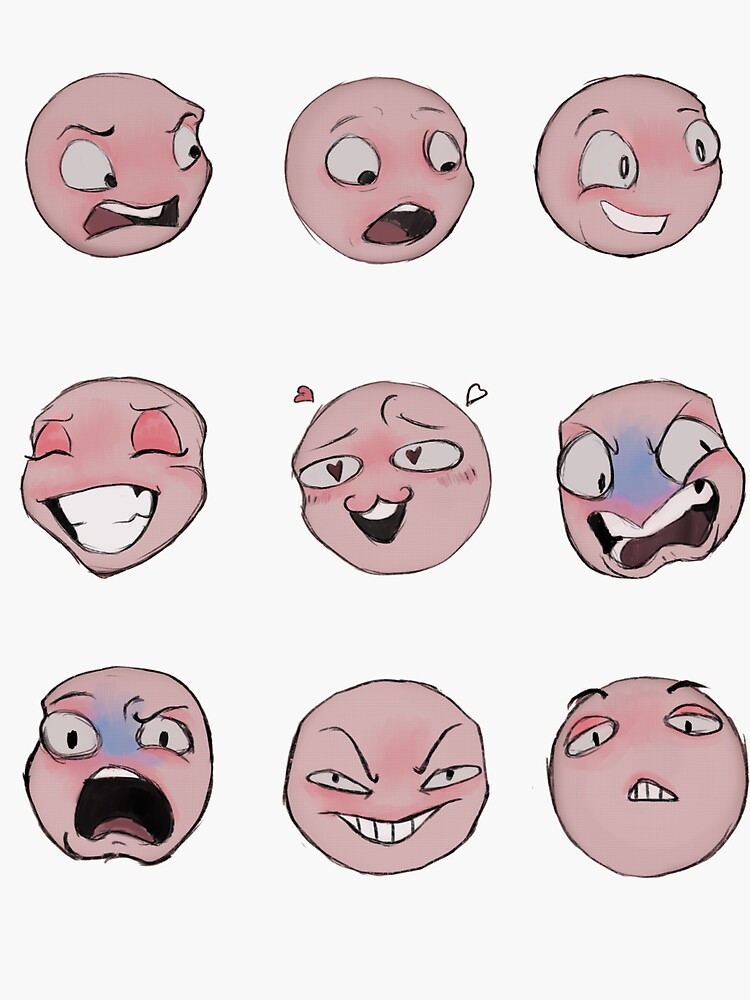 "Expression Meme Sticker" Sticker for Sale by kakalakakukini | Redbubble