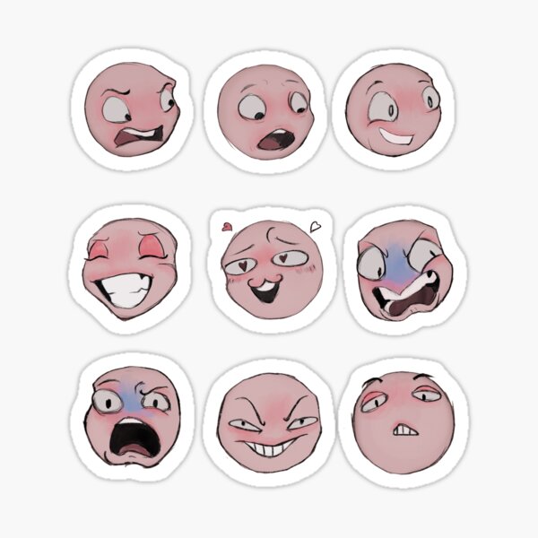 "Expression Meme Sticker" Sticker for Sale by kakalakakukini | Redbubble
