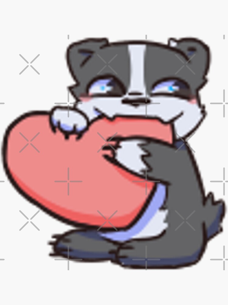 "Badger Hugging Heart" Sticker for Sale by BoR-Official | Redbubble