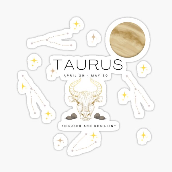 "Taurus" Sticker for Sale by MaryanaKoval | Redbubble